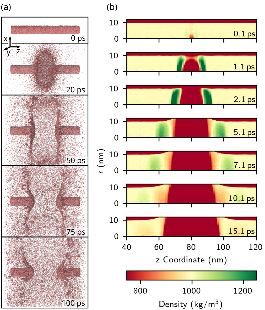 Molecular Simulations of Liquid Jet Explosions and Shock Waves Induced ...